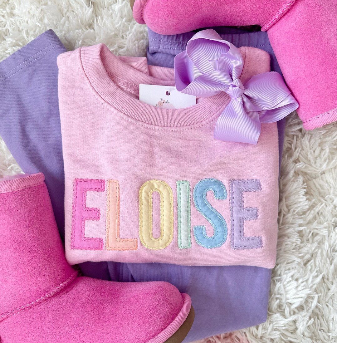 Girls Monogram Sweatshirt, Monogrammed Sweatshirt for Toddler Girls ...