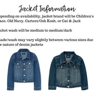 Girls Monogrammed Jean Jacket Girls Monogrammed Denim Jacket - Etsy