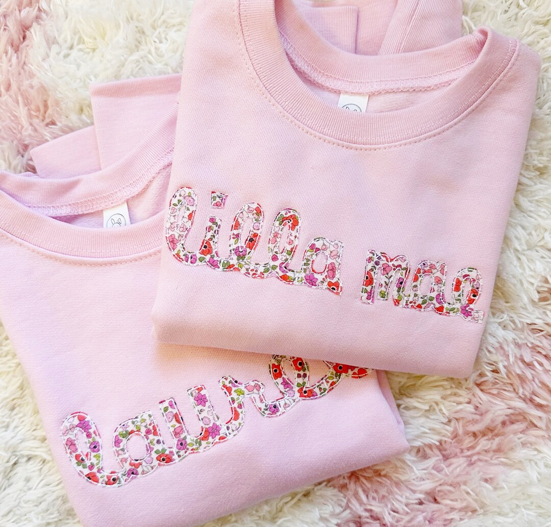 Girls Monogram Sweatshirt, Monogrammed Sweatshirt for Toddler Girls ...