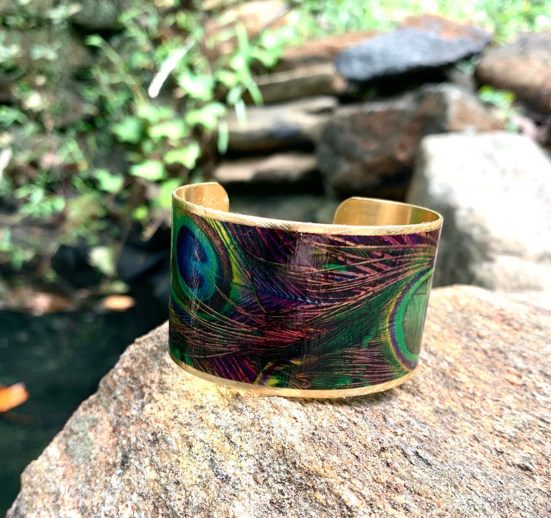 Peacock Feather Bracelet Peacock Jewelry Bird T Peacock T Cuff Bracelet Nature T