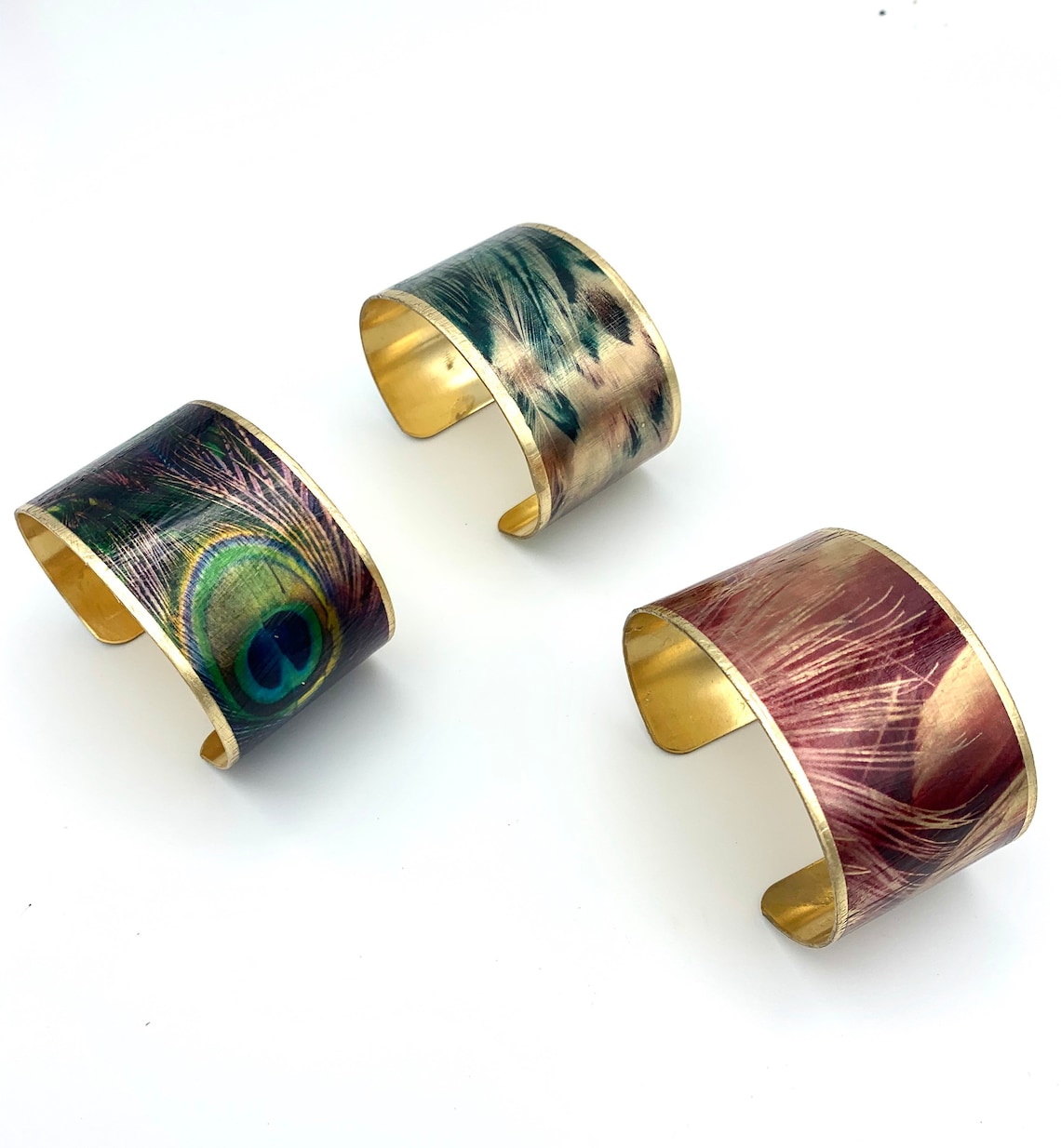 Peacock Feather Bracelet, Peacock Jewelry, Bird Gift, Peacock Gift ...