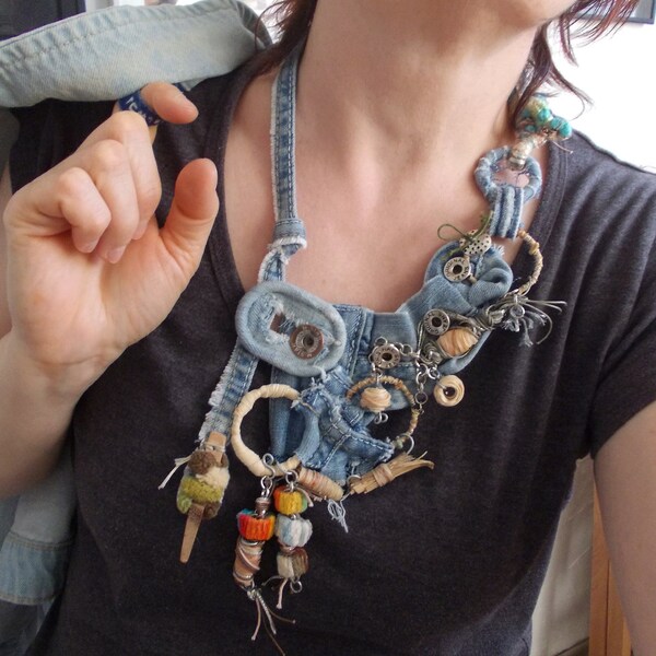 Jeans Necklace - Etsy