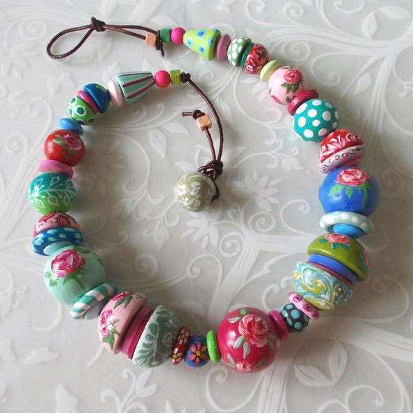 Hand Painted Beads - Etsy