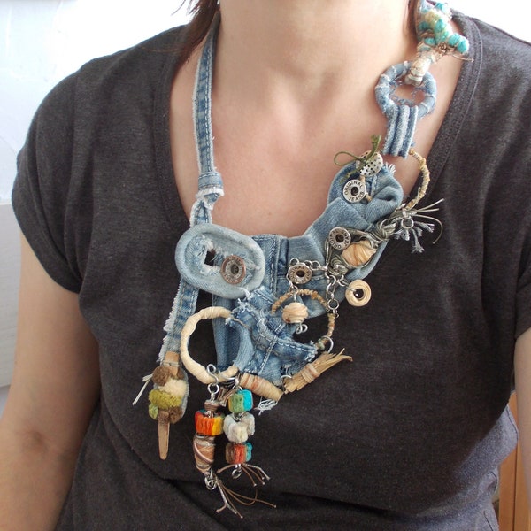 Jeans Necklace - Etsy