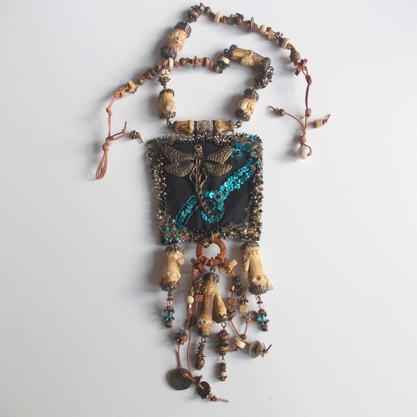 Fabric Amulet Necklace - Etsy