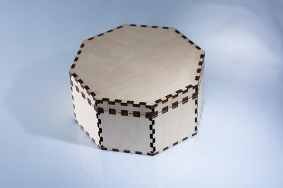 Laser Pattern DXF Octagon Jewelry Box | Etsy