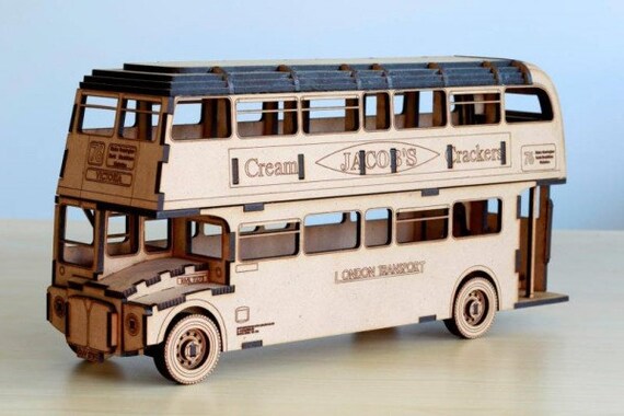 London Routemaster Double Decker Bus Laser Cut Digital DXF | Etsy