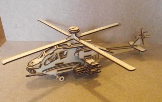 Apache Helicopter Laser Cut Pattern DXF Digital Download - Etsy