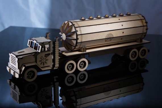 Mack Truck Big Rig Tractor With Tanker Trailer DXF Laser Cut - Etsy