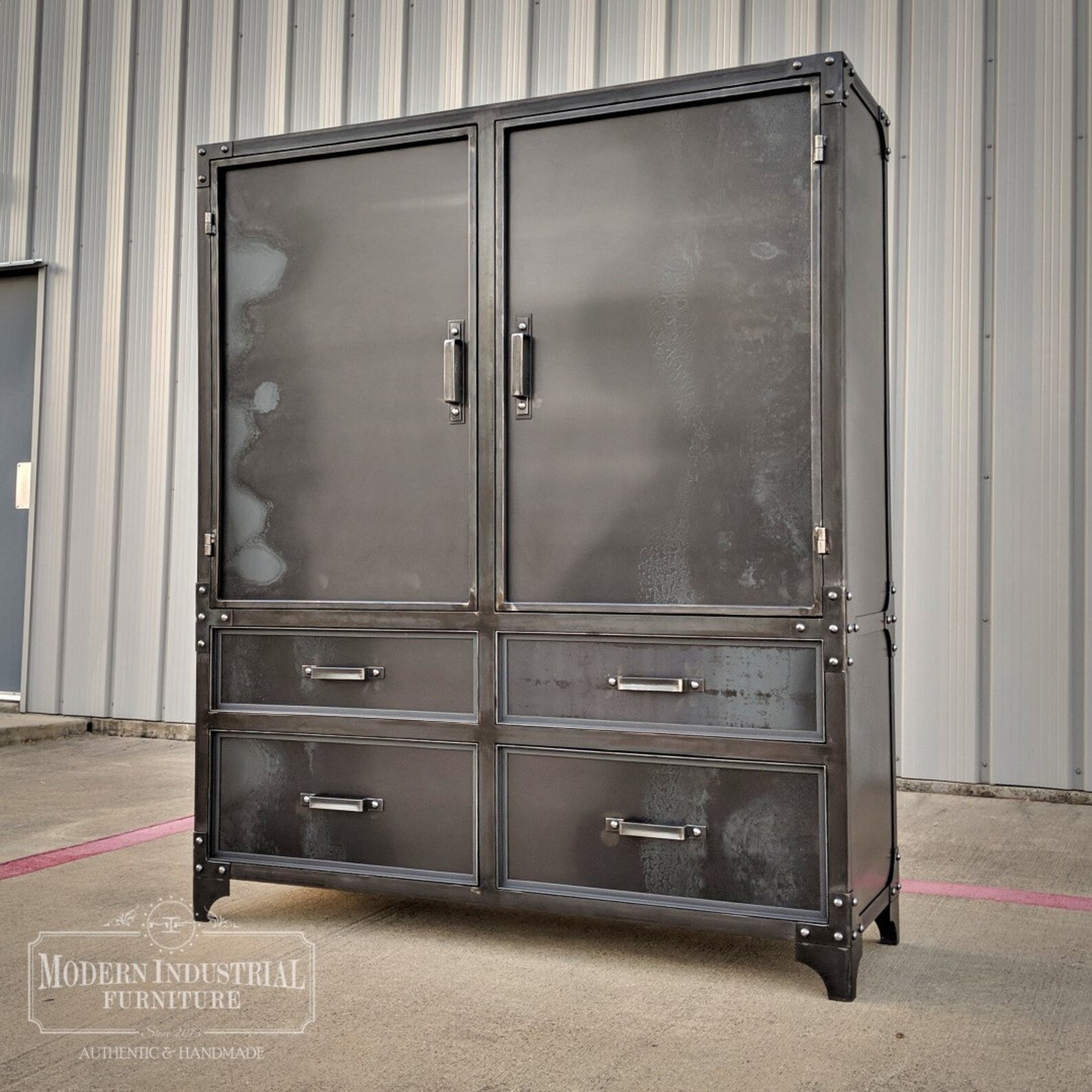 Modern Industrial Wardrobe Closet CAMBRIDGE Vintage | Etsy
