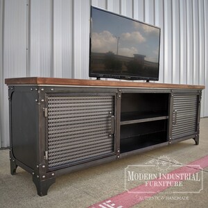 Modern Industrial Media Console | ANVIL V2 | Steel TV Stand Cabinet ...