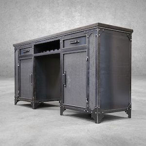 Anvil Bar & Beverage Cabinet With Drawers | Liquor Beverage Station ...