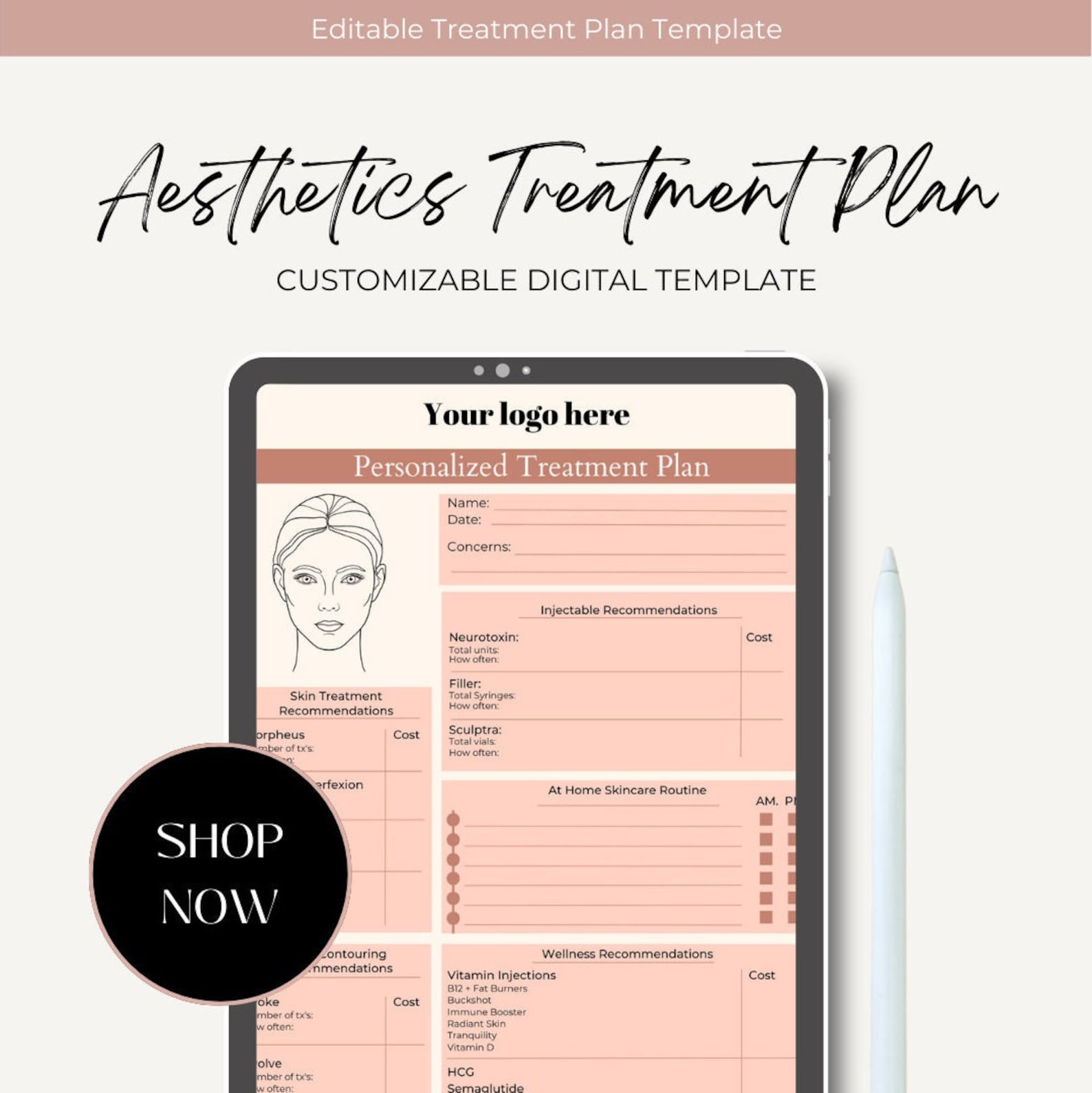Aesthetics Treatment Plan - Etsy