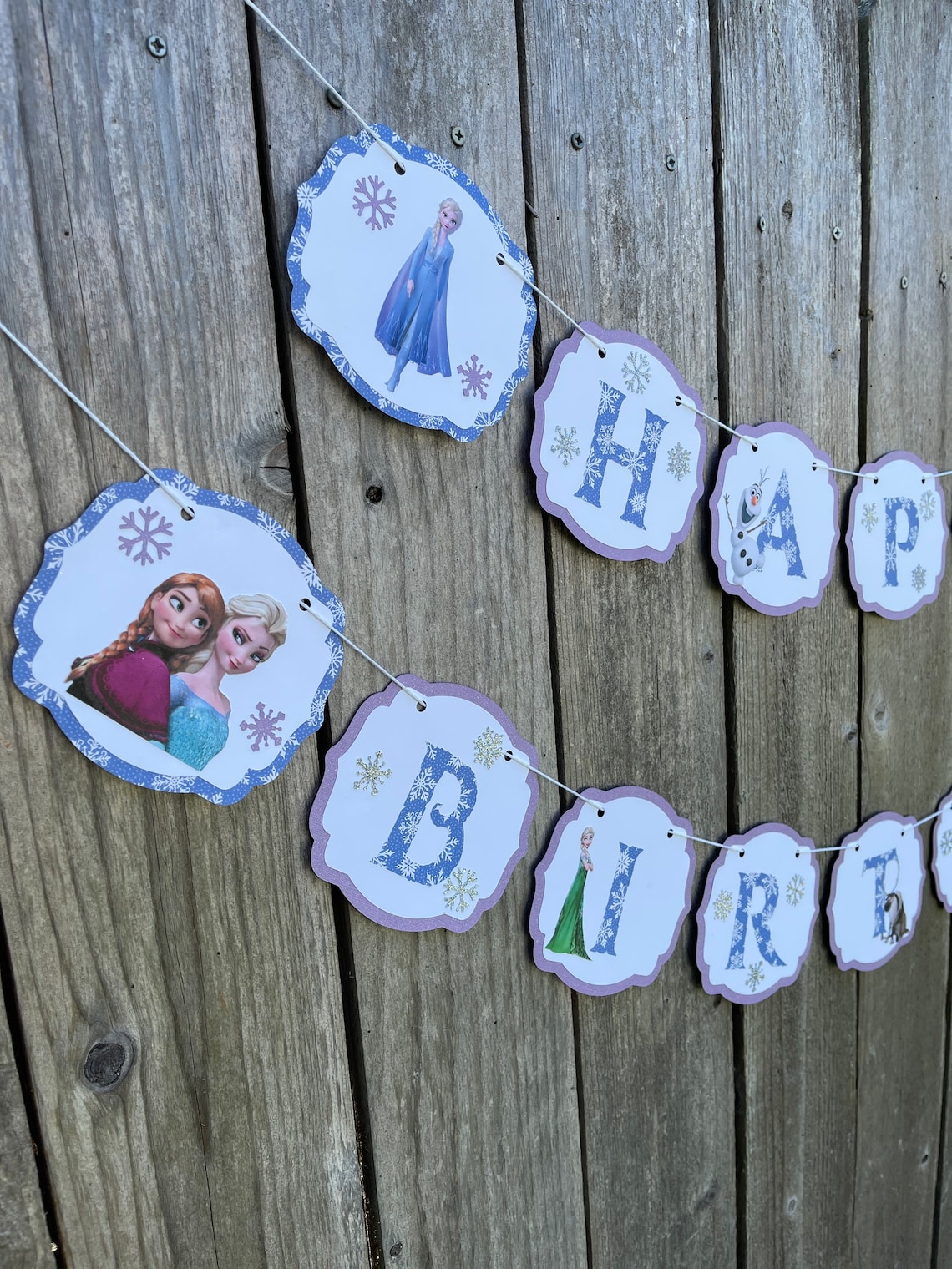 Frozen Happy Birthday Banner / Frozen 2 Party / Anna and Elsa Birthday ...