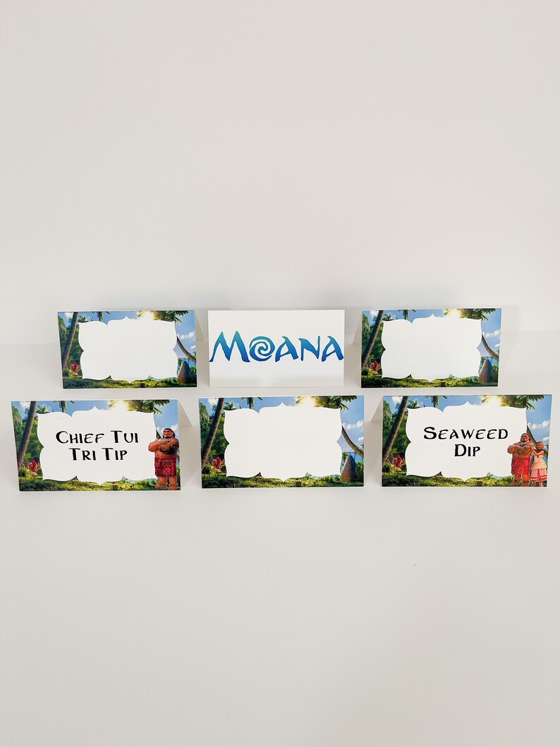 Moana Food Labels Moana Birthday Decorations Food Tent - Etsy