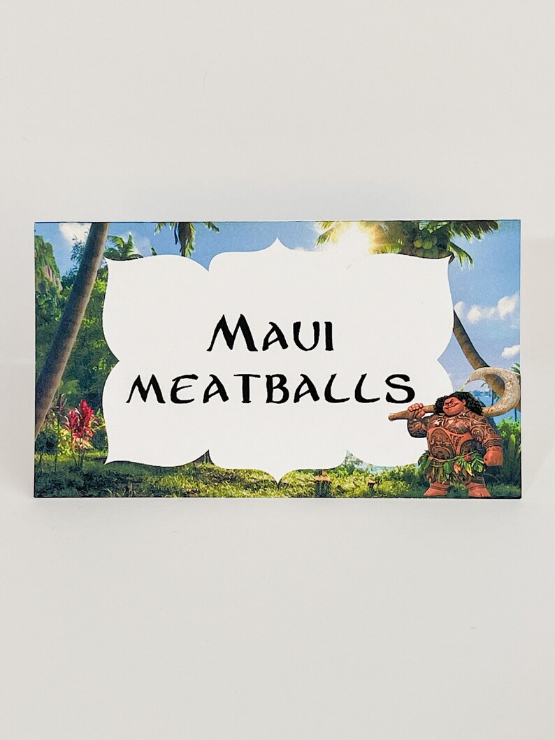 Moana Food Labels Moana Birthday Decorations Food Tent - Etsy