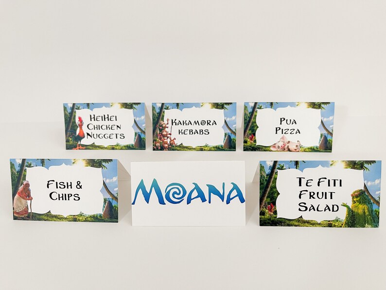 Moana Food Labels Moana Birthday Decorations Food Tent - Etsy
