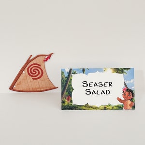 Moana Food Labels - Moana Birthday Decorations - Food Tent - Place Card ...
