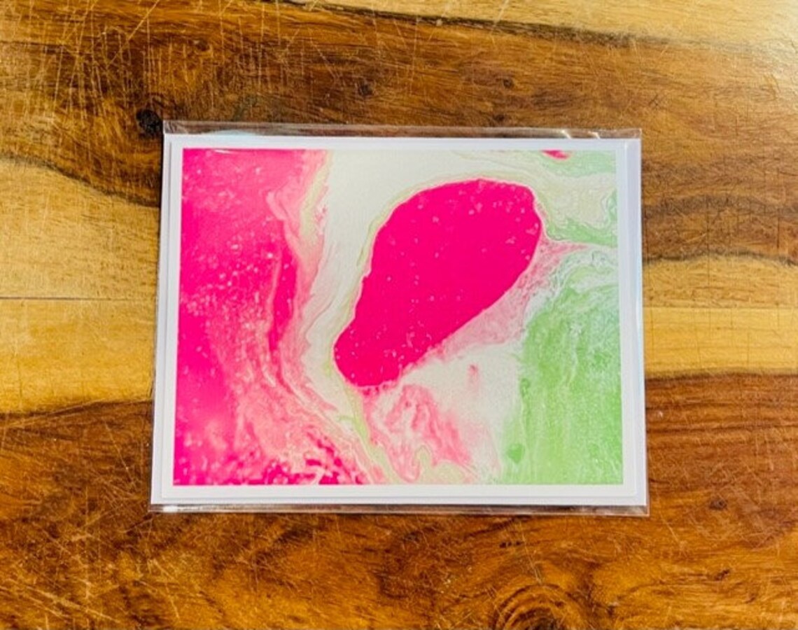 Packaged Set of 8 Printed Abstract Note Cards With Envelopes. - Etsy