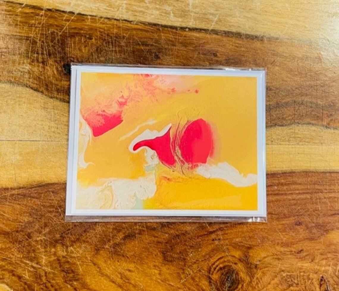 Packaged Set of 8 Printed Abstract Note Cards With Envelopes. - Etsy