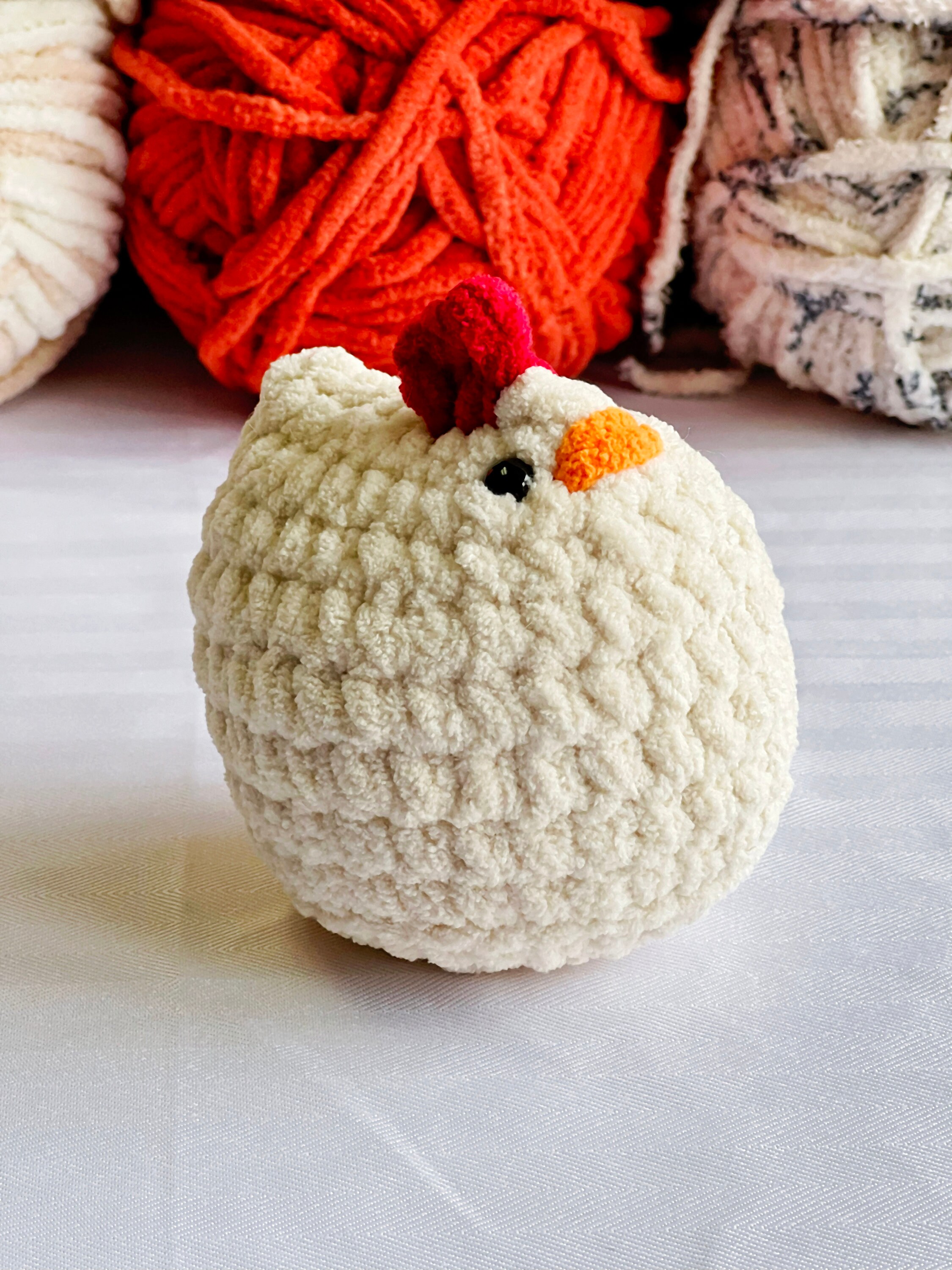 Chubby Chicken Plush Crochet Chicken Amigurumi - Etsy