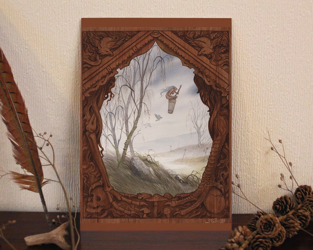 Baba Yaga - Hand Embellished & Signed Art Print - Etsy