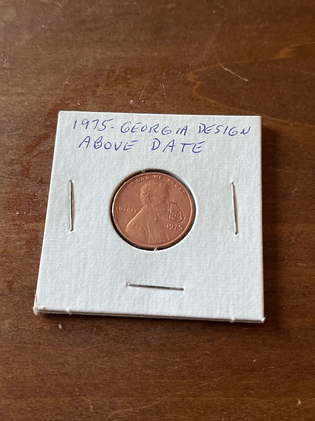 1975 Georgia Lincoln Penny Counter Stamp - Etsy