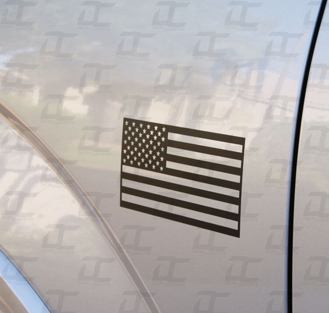 Flat Black Universal American Flag Car Fender Decal Kit - Etsy