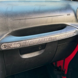 Topography Style Passenger Grab Bar Accent Decal Kit for Jeep Wrangler ...