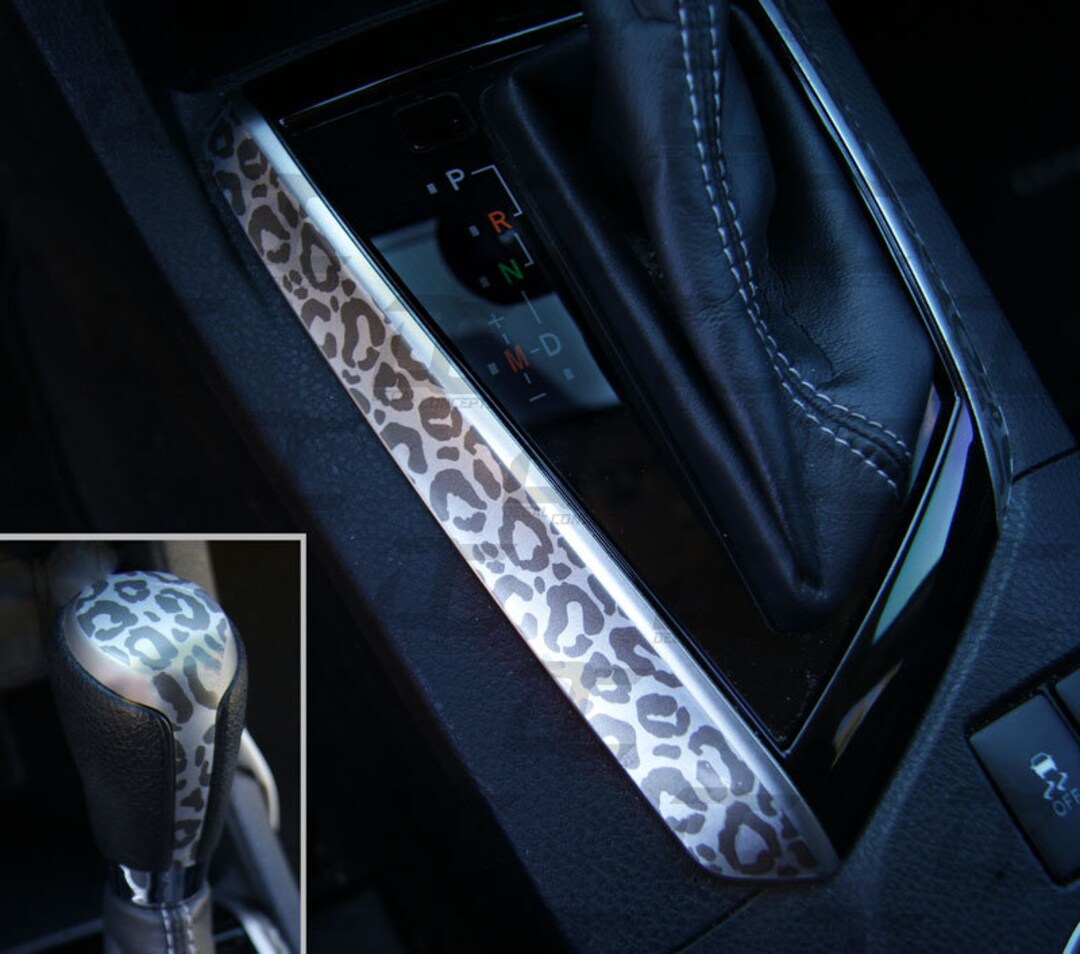 Clear Cheetah Pattern Shift Knob / Trim Accent Decal Kit - for Corolla ...