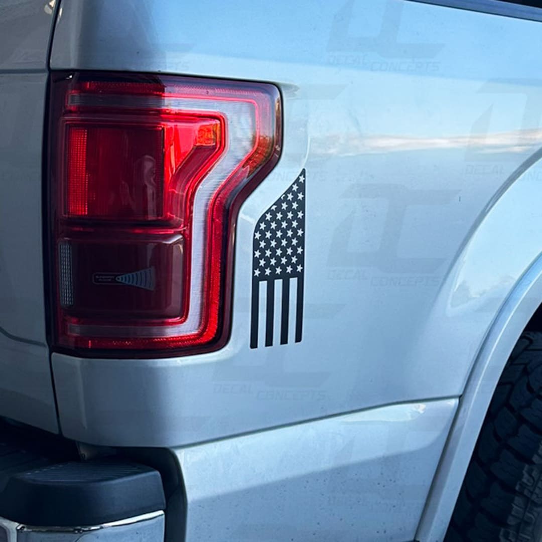 American Flag Rear Bedside Accent Decal Kit for Ford F150 (2015-2020 ...