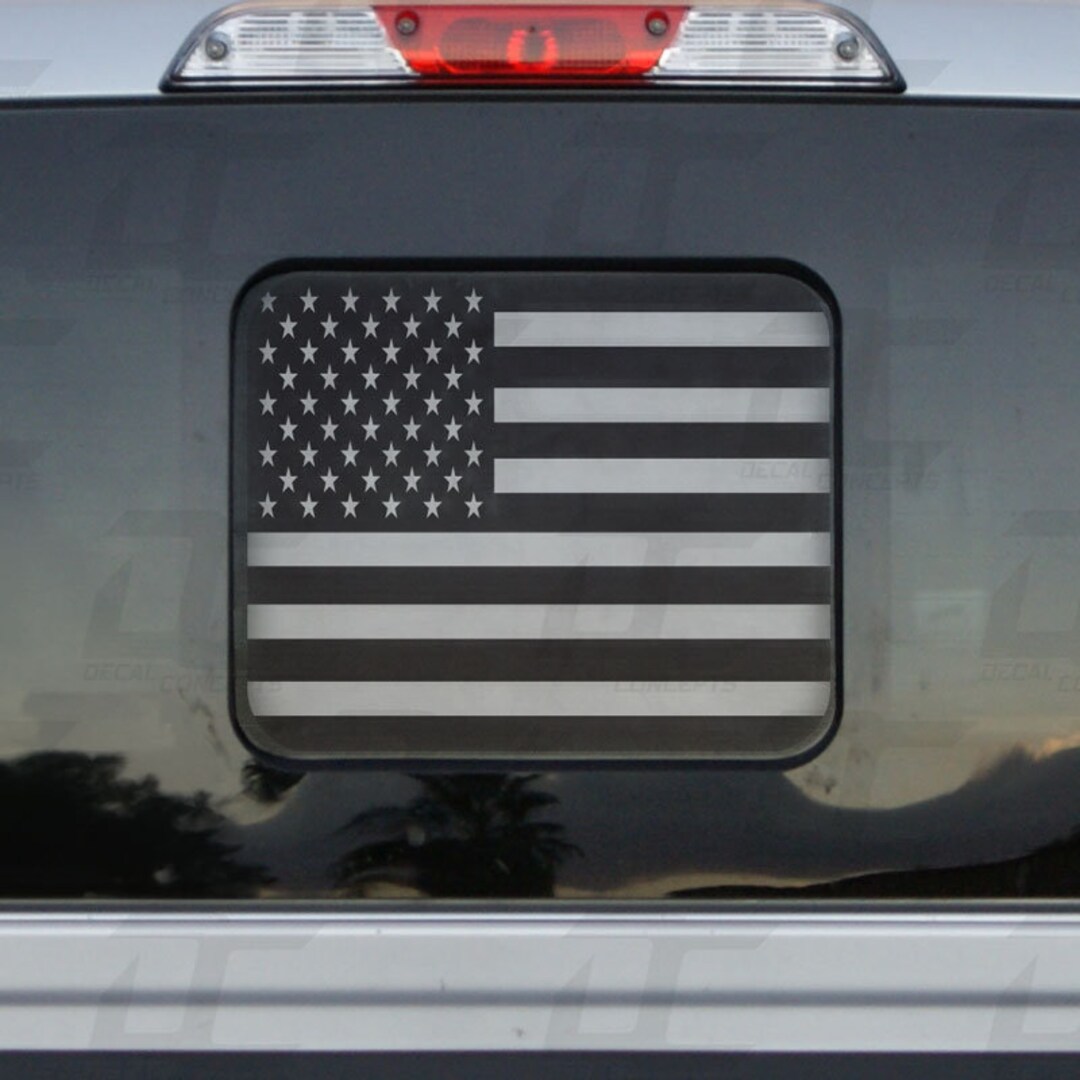 American Flag Standard Rear Window Printed Accent Decal for Ford F150 ...