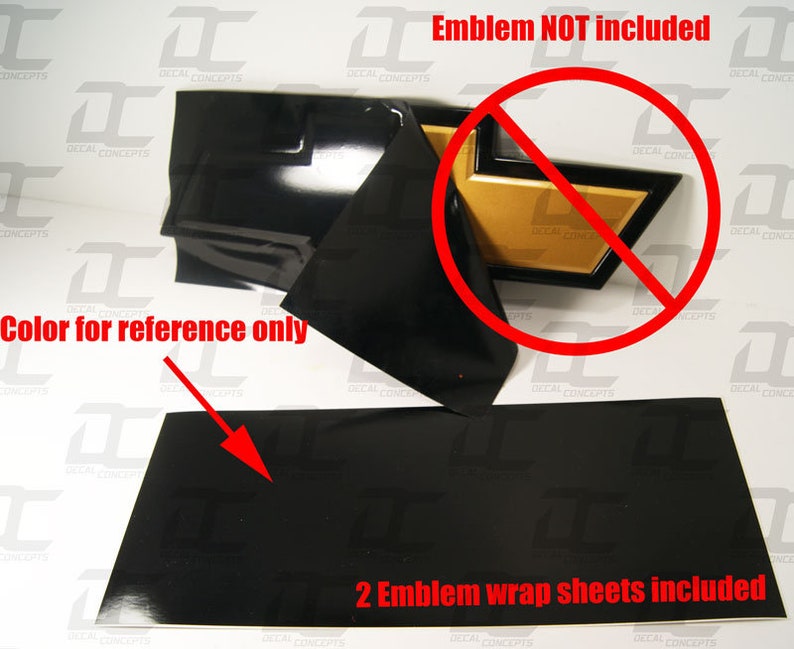 2 Topography Pattern Chevy Bowtie Vinyl Overlay Sheets - Emblem Decal ...