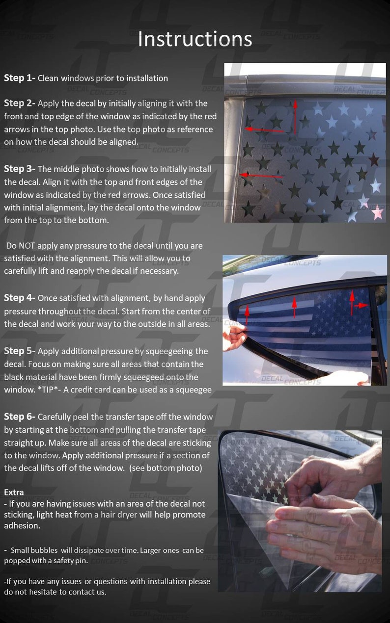 Mustang American Flag Rear Quarter Window Accent Decal - Etsy