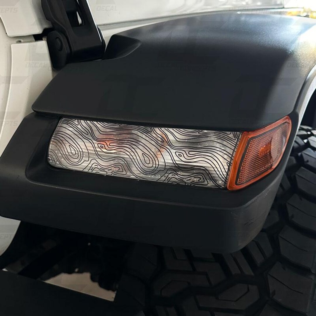 Topography Style Front Fender Light Accent Decal Kit for Jeep Gladiator ...