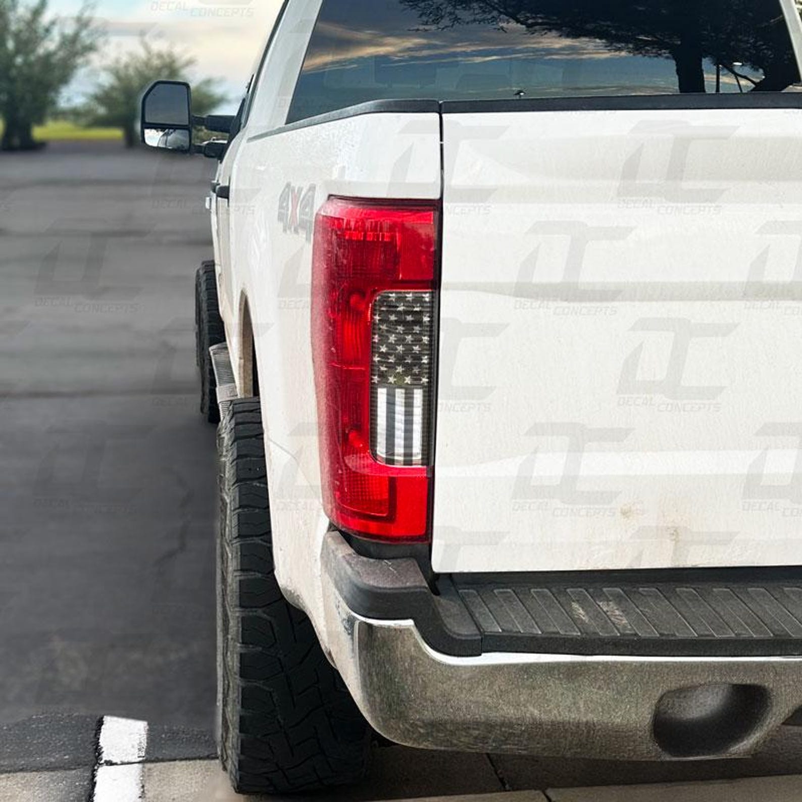American Flag Rear Reverse Light Accent Decal Kit for Ford F250 / F350 ...