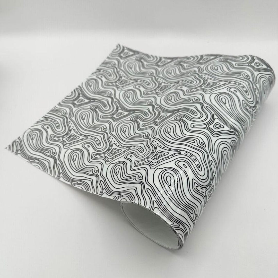 Topographic Pattern Clear Vinyl Wrap Material Sheets - See Through - Etsy