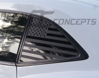 Mustang American Flag Rear Quarter Window Accent Decal | Etsy