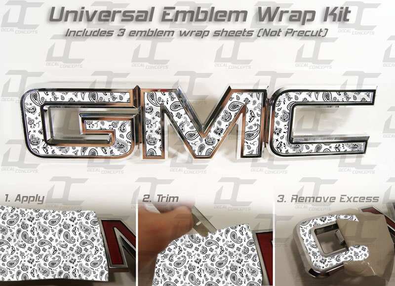 07-20 GMC Sierra Yukon Acadia Paisley Pattern Emblem | Etsy