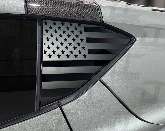 American Flag Rear Quarter Window Panel Accent Decal Kit for C8 ...