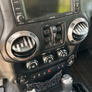 American Flag Interior AC Vent Accent Decal Kit for Jeep Wrangler (2011 ...