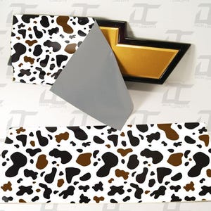 2 Animal Print Chevy Bowtie Vinyl Overlay Sheets - Emblem Decal Overlay ...