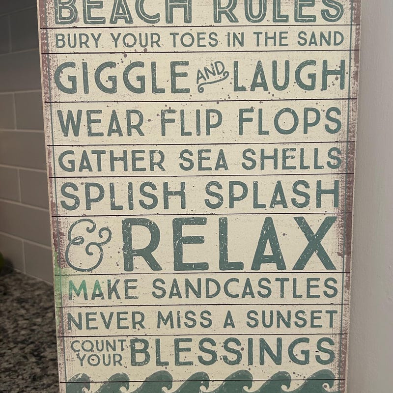 Weathered Beach Sign - Etsy