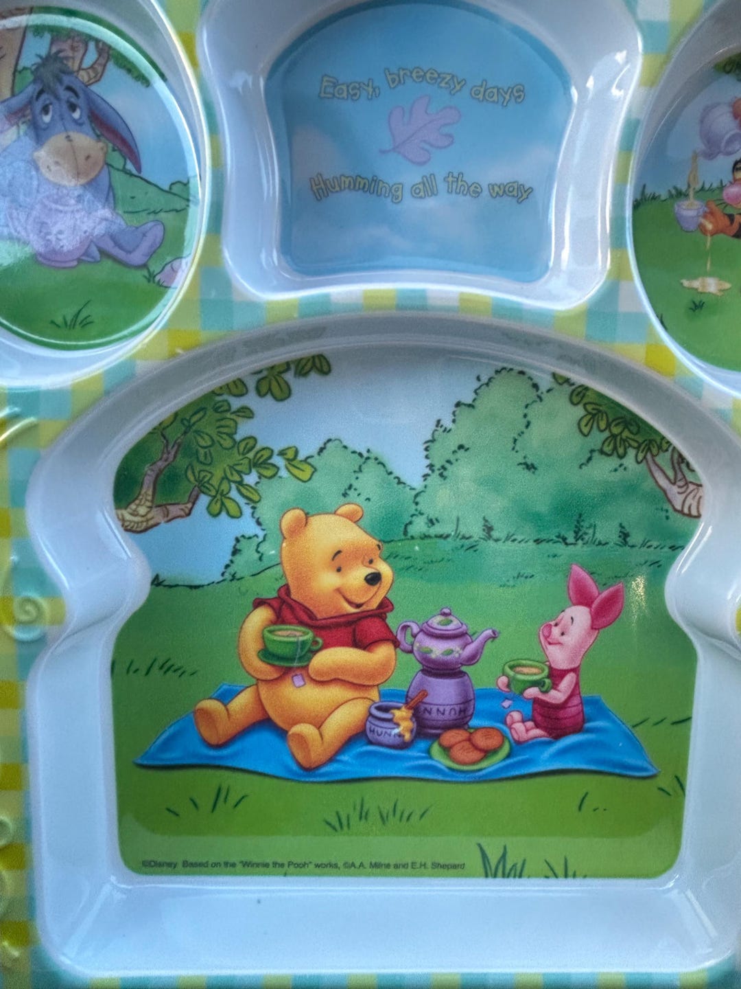 Childrens Winnie the Poo Melamine Divided Plate - Etsy