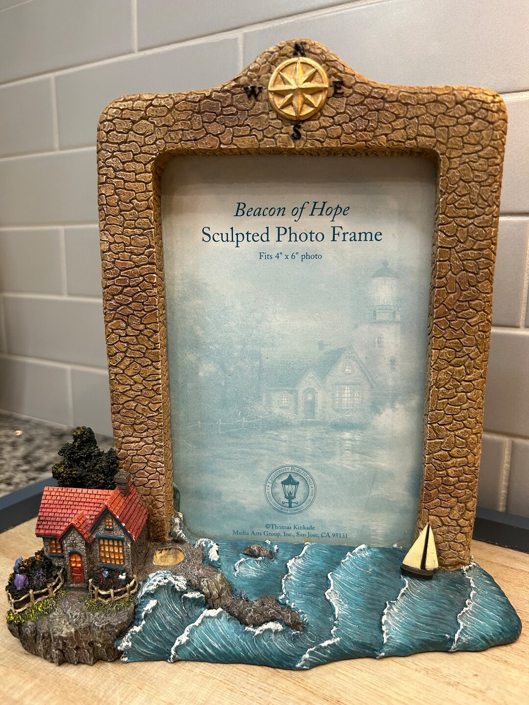 Thomas Kinkade Beacon of Hope 3D Sculpted Photo Frame Fits 4” X 6 ...