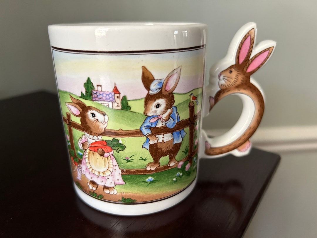 Vintage Peter Rabbit Bunny Shaped Handle Ceramic Cup - Etsy