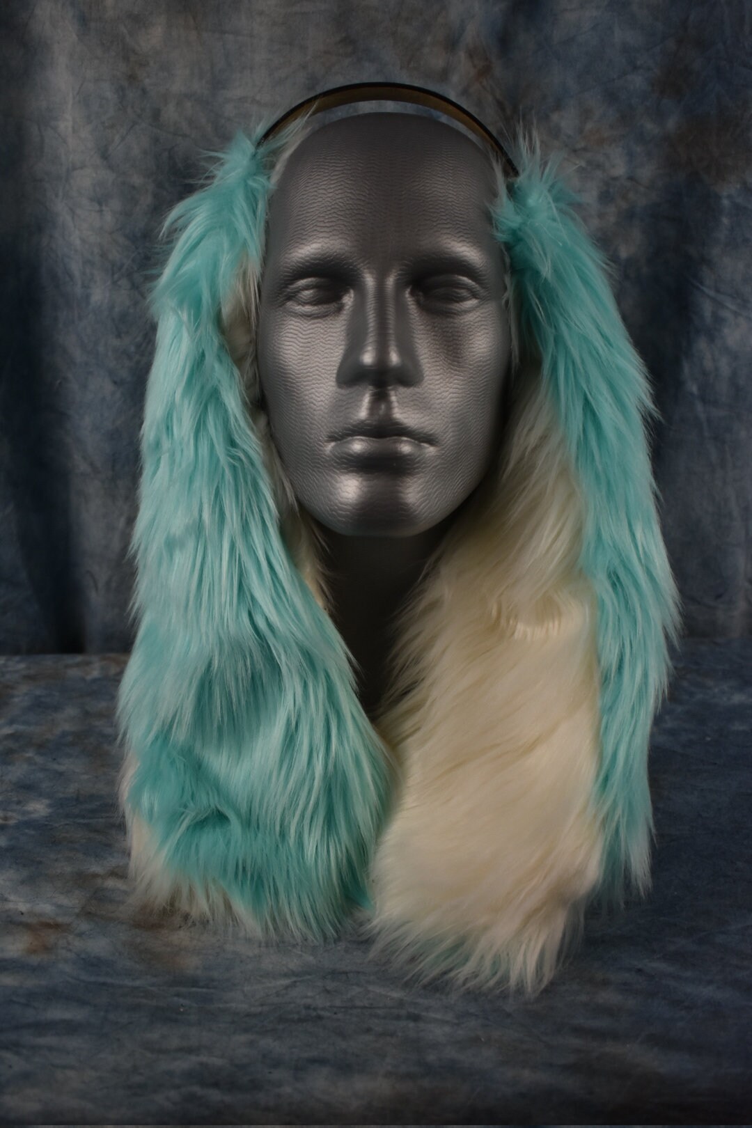 READY TO SHIP!!! Aruba/Seafoam and Ivory Bunny Rabbit Ears