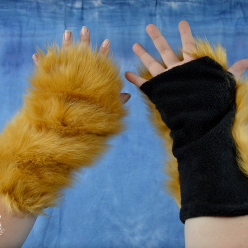 CUSTOM: Solid Color Fur Arm Warmers - Etsy