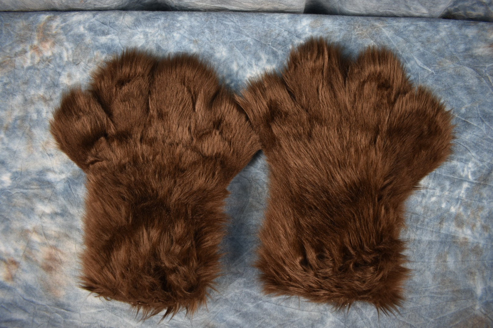 Pre-made: Brown and Caramel 4 Fingered Hand paws