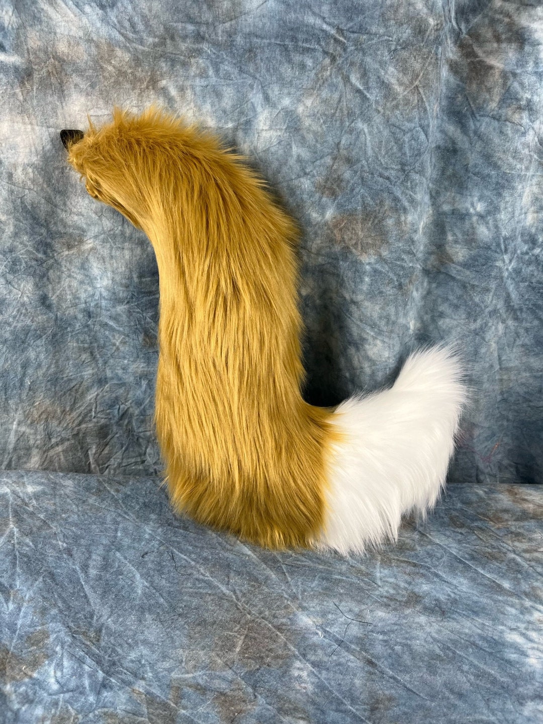 Dark Camel Faux Fur Fox Tail, Cosplay Costume Prop - Etsy